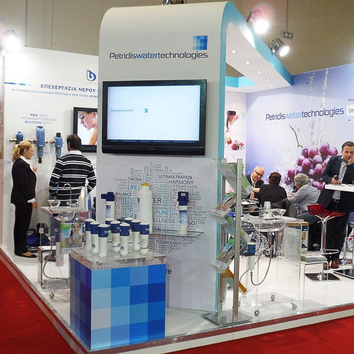 Theta design & construction| Exhibition stands - Horeca, Petridis Water ...